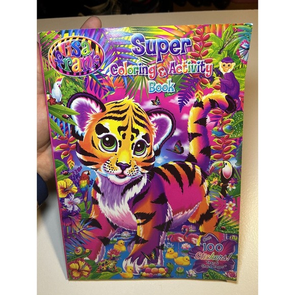 Toys | Lisa Frank Super Coloring Activity Book W Over 10 Stickers Tear ...